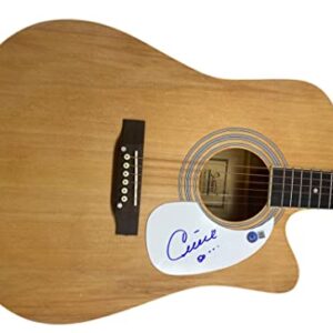 Celine Dion Signed Autographed Full Size Acoustic Guitar Titanic Beckett COA