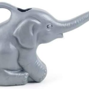 Bangerz Sunz Elephant Watering Can, 2 qts, Novelty Indoor Watering Can, Decorative and Functional Watering Can (63182) 0.5 Gallons, Gray