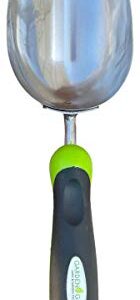 Garden Guru Super Strong Garden Scoop Trowel Shovel Transplanter - Stainless Steel - Rust Resistant - Ergonomic Grip - Perfect Hand Shovel for Gardening Transplanting and Digging