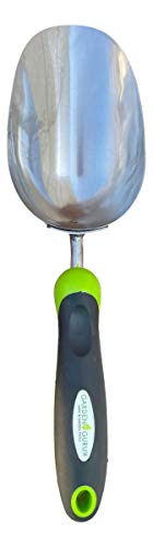 Garden Guru Super Strong Garden Scoop Trowel Shovel Transplanter - Stainless Steel - Rust Resistant - Ergonomic Grip - Perfect Hand Shovel for Gardening Transplanting and Digging