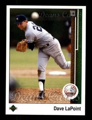 1989 Upper Deck # 706 Dave LaPoint New York Yankees (Baseball Card) NM/MT Yankees