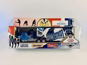 1995 matchbox nfl carolina team collectible 1:87 scale die cast replica tractor trailer – panthers