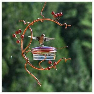 hummingbird feeder pole, courtyard bird feeder, red berries hummingbird feeder with hole birds feeding transparent pipe, courtyard bird feeder for patio, garden, yard