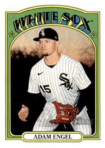 2021 topps heritage #376 adam engel chicago white sox baseball card