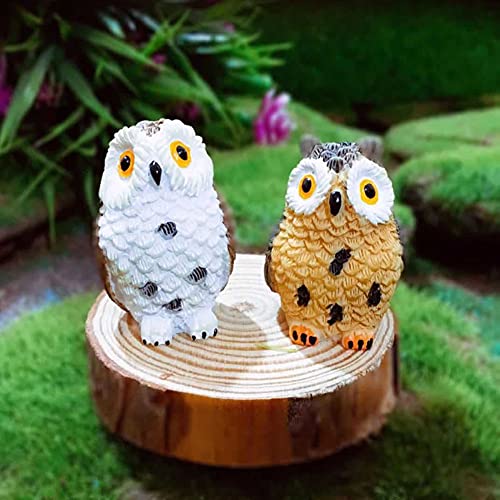 BOLWHAO Feijinmao 12 pcs Miniature Owl Figurines Resin Miniature Owl Fairy Garden Decor Owl Landscape Garden Decoration Mini Owls Figurines Fairy Garden Accessories