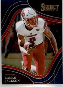 2022 panini select draft picks blue #140 lamar jackson field level louisville cardinals football