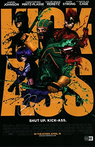 Aaron Taylor-Johnson Signed Autographed Kick-Ass Movie Poster 11x17 Beckett COA