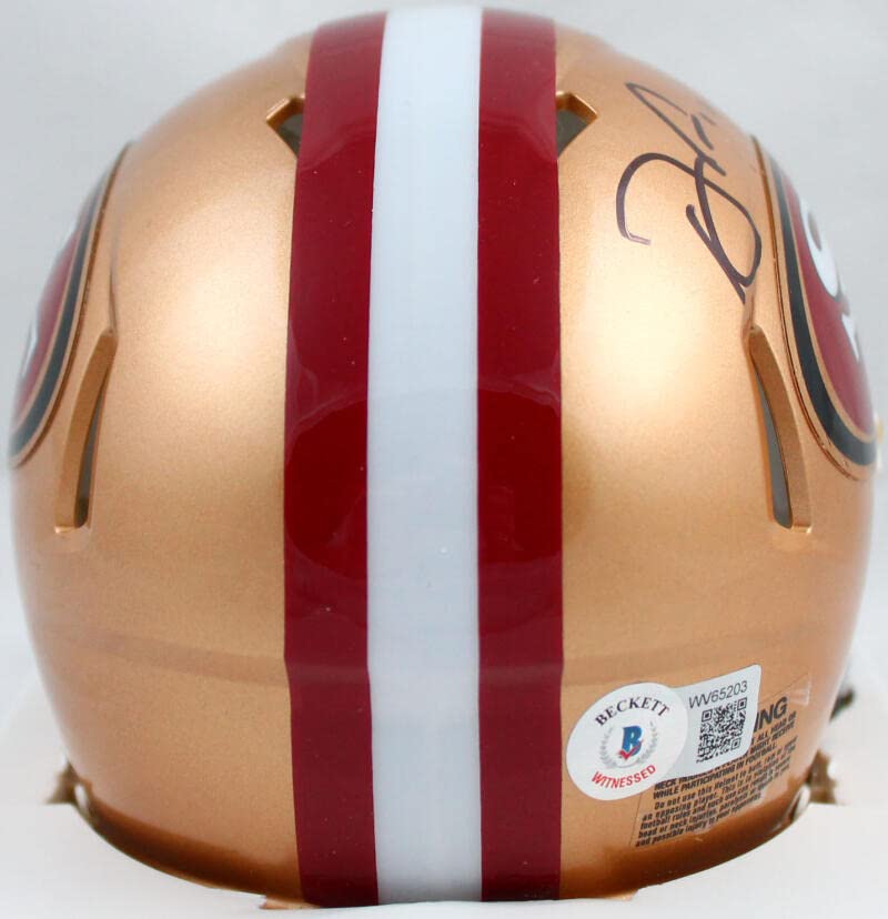 Brandon Aiyuk Autographed San Francisco 49ers Speed Mini Helmet- Beckett W Hologram Black