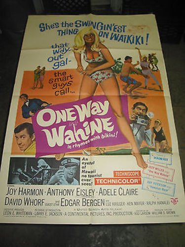 ONE WAY WAHINE/ORIG. U.S. ONE SHEET MOVIE POSTER(JOY HARMON)