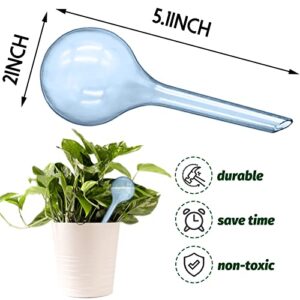 Gddochn 20 Pcs Clear Plant Watering Globes,Garden Self Watering Bulbs,Automic Watering Device for Plant,Flowers,Garden,Indoor Outdoor Decoration(Small, Dark Blue)