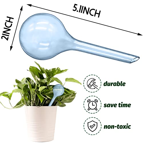 Gddochn 20 Pcs Clear Plant Watering Globes,Garden Self Watering Bulbs,Automic Watering Device for Plant,Flowers,Garden,Indoor Outdoor Decoration(Small, Dark Blue)