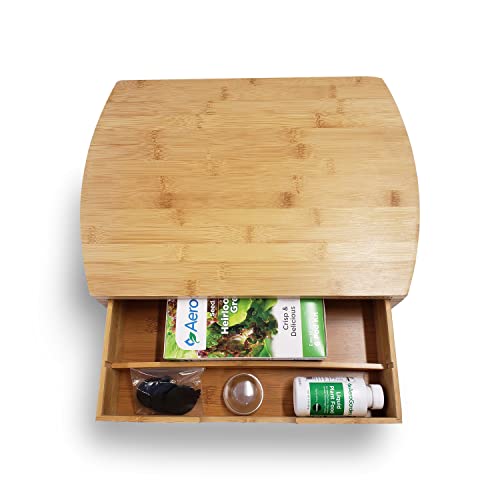 AeroGarden Bamboo Garden Storage Drawer, Holds Indoor Garden Supplies