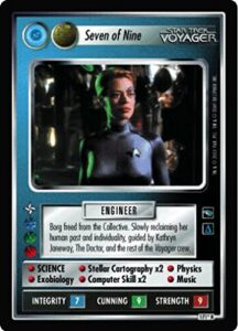 star trek ccg 1e voyager seven of nine 171r