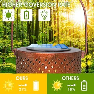 Solar Lanterns Outdoor Hanging Lantern Lights, Butterfly Hollowed-Out Metal Decor Lantern, Waterproof LED Decorative Garden Light - Delicate Garden Decoration for Patio, Yard, Pathway, Landscape