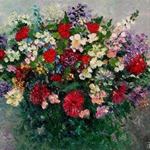 (SOLD) Bounteous Blooms - HUGE floral still life by Andre Dluhos