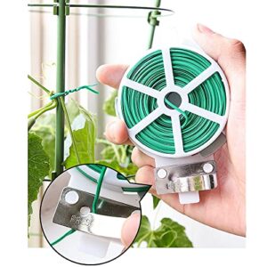 NorthPada Twist Ties Wire Tie Cable with Thread Cutter 328 Feet 100 Meters for Garden Flowers Lianas Climbing Vine Plant, Cable Organization for Your Household and Office