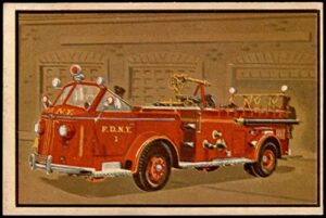 1953 bowman firefighters # 12 modern pumping engine – american lafrance (card) good