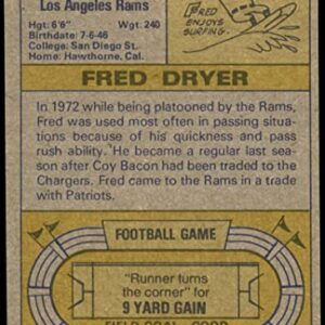 1974 Topps # 471 Fred Dryer Los Angeles Rams (Football Card) EX Rams San Diego St