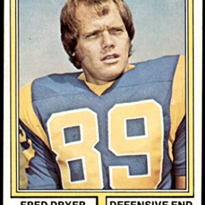 1974 Topps # 471 Fred Dryer Los Angeles Rams (Football Card) EX Rams San Diego St