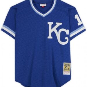 Bo Jackson Kansas City Royals Autographed Mitchell and Ness Blue Batting Practice Replica Jersey - Autographed MLB Jerseys