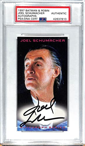 JOEL SCHUMACHER Signed 1997 Skybox Batman & Robin Director Card PSA/DNA Slab