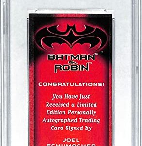 JOEL SCHUMACHER Signed 1997 Skybox Batman & Robin Director Card PSA/DNA Slab