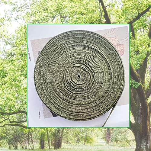 HanyHere 1 Roll 65.6 Feet Tree Tie for Plant Support Garden Strap 1 Inch Width Staking and Guying Material 1,800 Lbs Strength (Army Green)