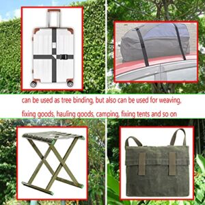 HanyHere 1 Roll 65.6 Feet Tree Tie for Plant Support Garden Strap 1 Inch Width Staking and Guying Material 1,800 Lbs Strength (Army Green)