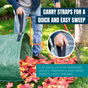 MEKKAPRO Big Gulp Leaf Garden Bag, 2-Pack with Reinforced Handles, 53 Gallon, Flat Reusable Yard Waste Bags, Lawn Pool Garden Waste Bag, Gardening Bags, Leaf Bag Lawn Bags