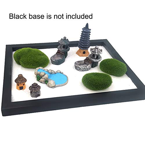 Trasfit Set of 23 Zen Garden Accessories, Mini Meditation Zen Tray Items Kit, Fairy Garden Accessories for Micro Landscape Decoration Plant Pots Bonsai Craft Decor