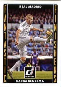 2015 donruss fantastic finishers #7 karim benzema real madrid soccer card