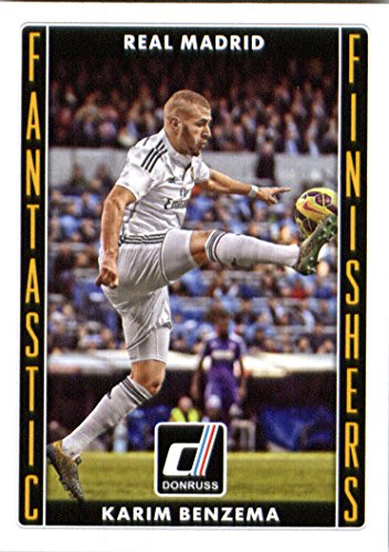 2015 Donruss Fantastic Finishers #7 Karim Benzema Real Madrid Soccer Card