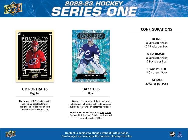 2022-23 Upper Deck Series 1 Hockey Tin