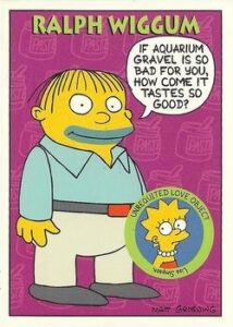 ralph wiggum trading card (the simpsons) 1994 skybox #s36