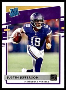 2020 donruss football #313 justin jefferson rc rookie minnesota vikings official nfl trading card by panini america