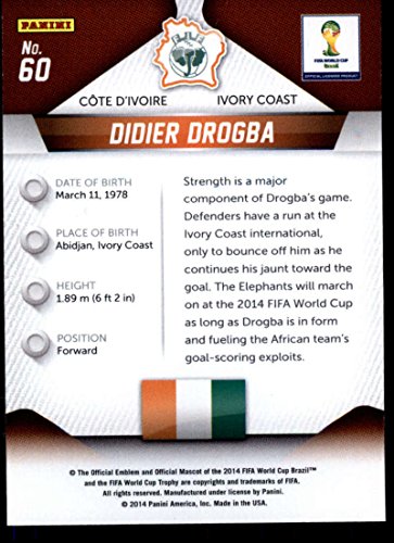 2014 Panini World Cup Prizm #60 Didier Drogba Ivory Coast Soccer Card