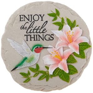 spoontiques – garden décor – hummingbird stepping stone – decorative stone for garden