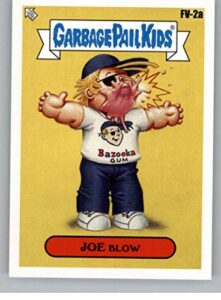 2020 topps garbage pail kids series 2 35th anniversary fan favorites nonsport trading card #fv-2a joe blow official gpk sticker trading card from the topps company highlighting fan favorite characters throughout the years in raw (nm or better) condition