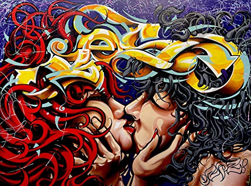 Beso by Erni Vales of EVLworld Limited Edition Museum Grade Art Print on Aluminum Metal