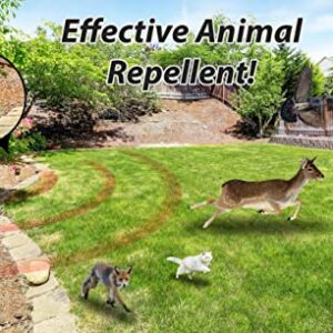 GARDEN SECRETS (2023 Version) Compact Solar Ultrasonic Animal Repellent. Skunk Raccoon Deer Coyote Cat Rat Mice etc Deterrent. Keep Pests Away from Your Property Within 2-4 Weeks. (Brown, 1 Unit)