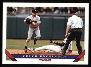 1993 topps # 250 chuck knoblauch minnesota twins (baseball card) nm/mt twins