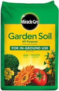 miracle-gro garden soil all purpose: 1 cu. ft., for in-ground use, feeds for 3 months, amends vegetable, flower and plant beds