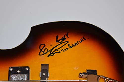 Pete Best Signed Autograph Left Handed Bass Guitar THE BEATLES COA + EXACT Proof