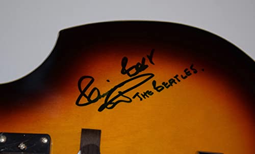 Pete Best Signed Autograph Left Handed Bass Guitar THE BEATLES COA + EXACT Proof