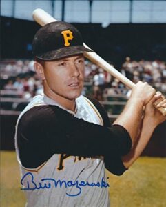 autographed bill mazeroski 8×10 pittsburgh pirates photo