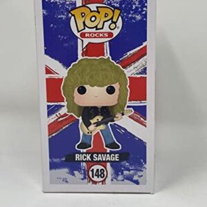 Rick Savage Signed Autographed Def Leppard Funko Pop Rocks Figure Beckett COA