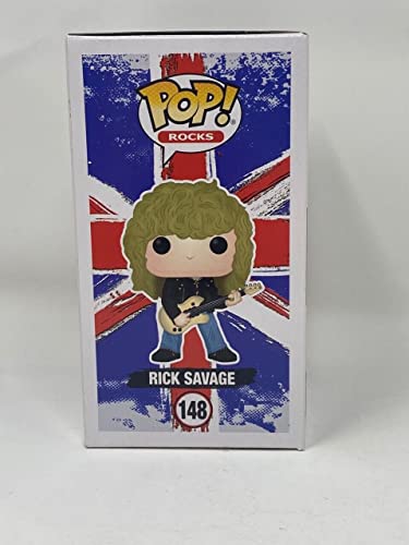 Rick Savage Signed Autographed Def Leppard Funko Pop Rocks Figure Beckett COA