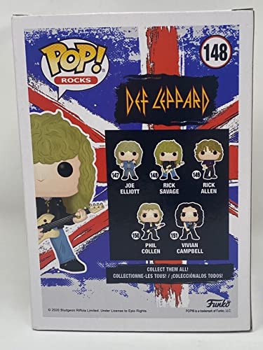 Rick Savage Signed Autographed Def Leppard Funko Pop Rocks Figure Beckett COA