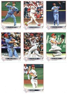 2022 topps series 2 st. louis cardinals team set of 11 cards: j.a. happ(#334), tyler o’neill(#397), tommy edman(#419), paul dejong(#441), molina/wainwright(#473), matt carpenter(#484), juan yepez(#506), paul goldschmidt(#535), edmundo sosa(#565), dylan ca