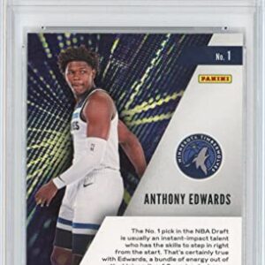 Graded 2020-21 Panini Prizm Anthony Edwards #1 Instant Impact Rookie RC Basketball Card PSA 10 Gem Mint